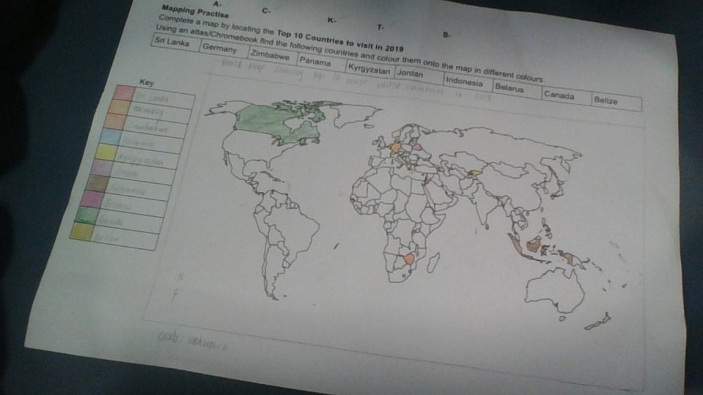 Map Activity – Eunize @ Hornby High